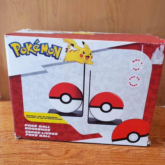 Pokemon | Other | Pokmon Pikachu Poke Ball Metal Bookends | Poshmark